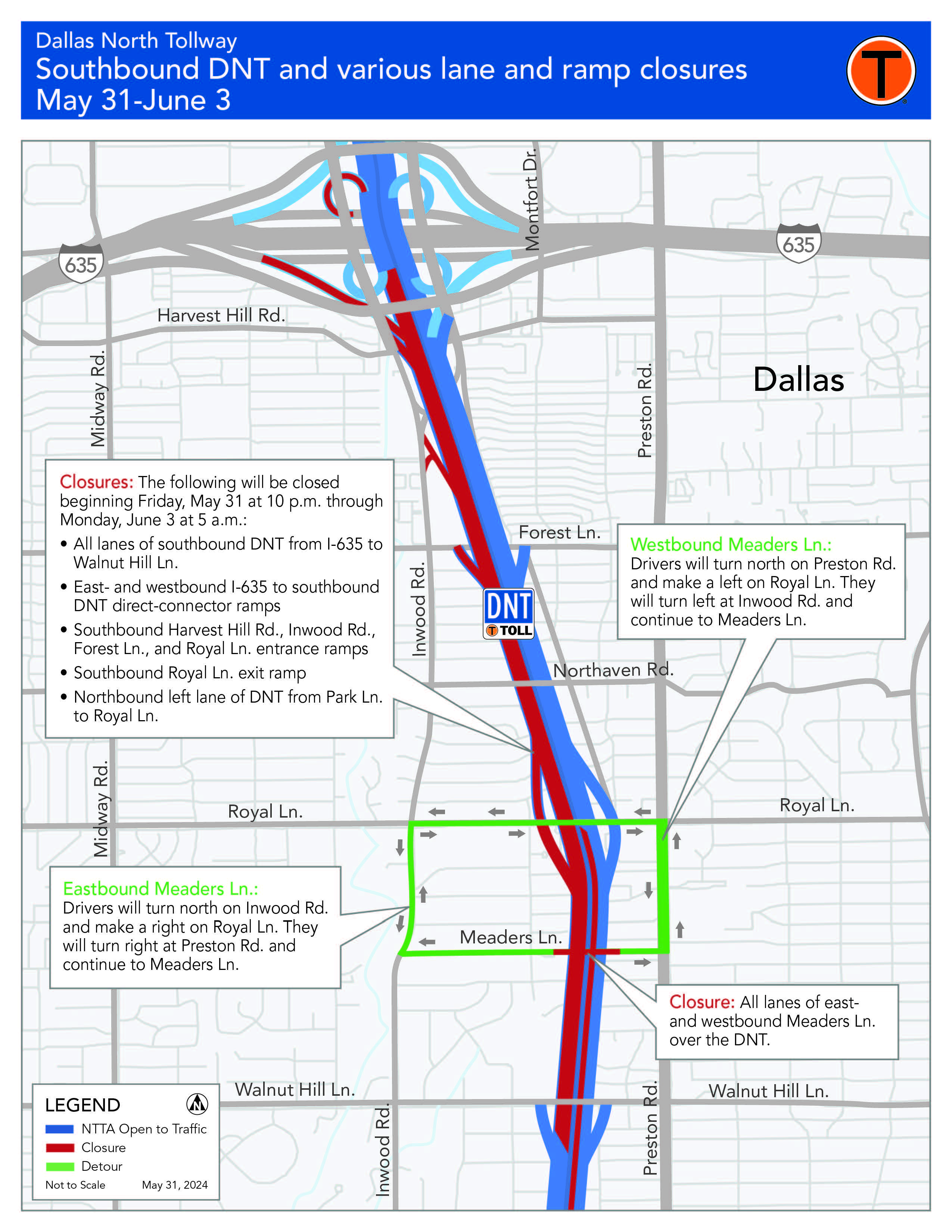Dallas North Tollway to Close This Weekend | NTTA